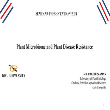 Plant microbiome and plant disease resistance | PPTX