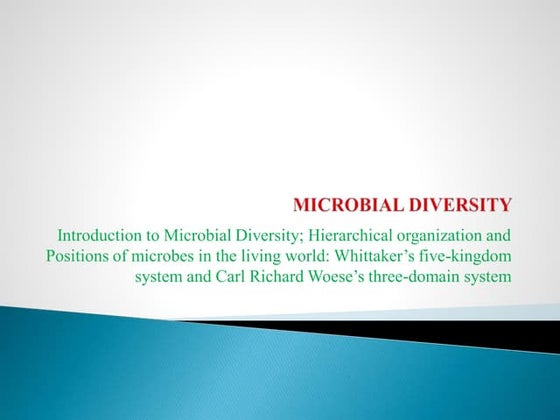 Ppt Overview Of Microbial Diversity Three Kingdoms Powerpoint