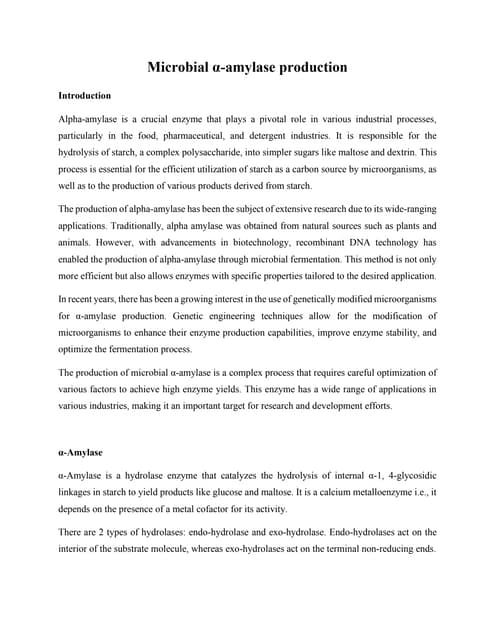 Industrial applications of enzymes | PPTX