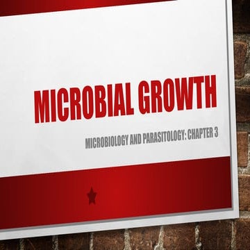 MICROBIAL-GROWTH lecture for health education | PPTX