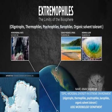 Microbial diversity in extreme environments | PPTX