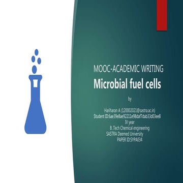 Microbial fuel cells | PPT
