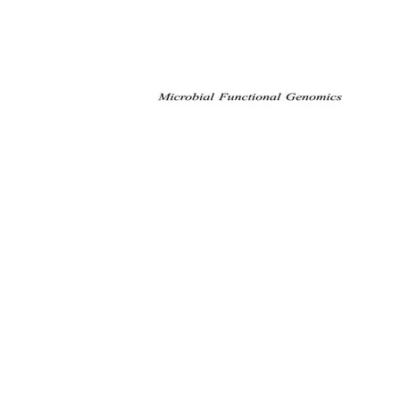 Microbial Functional Genomics - 2004 - Zhou.pdf