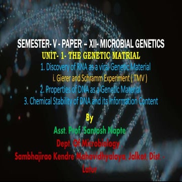 Microbial genetics lecture iv | PPT