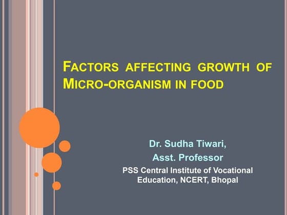 Microbiology:An Introduction To Food Microbiology | PPT