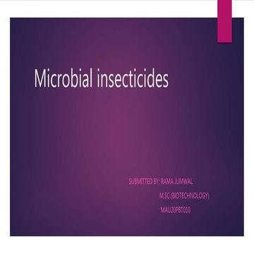 Microbial insecticides | PPTX