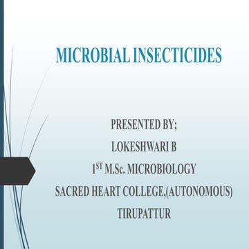 MICROBIAL INSECTIDES...USES AND APPLICATIONS OF INSECTICIDES | PPTX ...