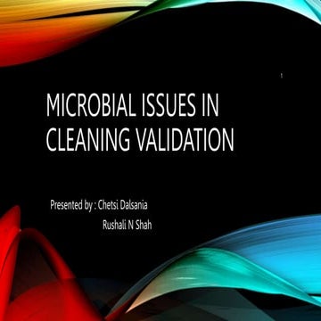 Microbial issues in cleaning validation.pptx