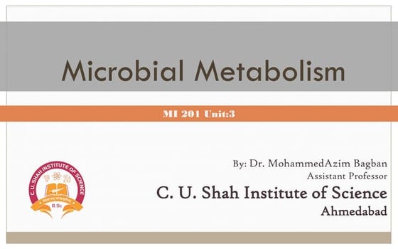 Introduction to metabolism | PPT