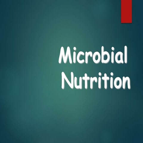 Microbial Nutrition | PPT