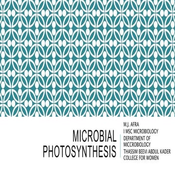 Photosynthesis in bacteria and its types | PPTX