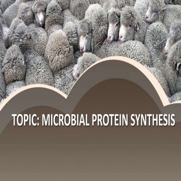Microbial protein synthesis.pptx | Chemistry | Science