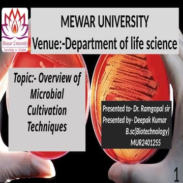 microbial techniques.pptx ppt ppt ppt plt | PPTX