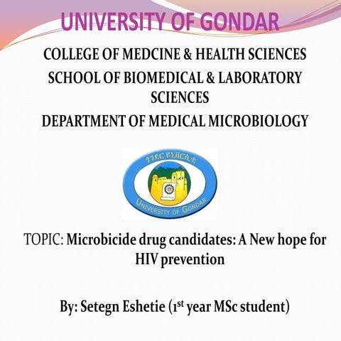 Microbicides for hiv prevention | PPTX | Sexual Health | Diseases and ...
