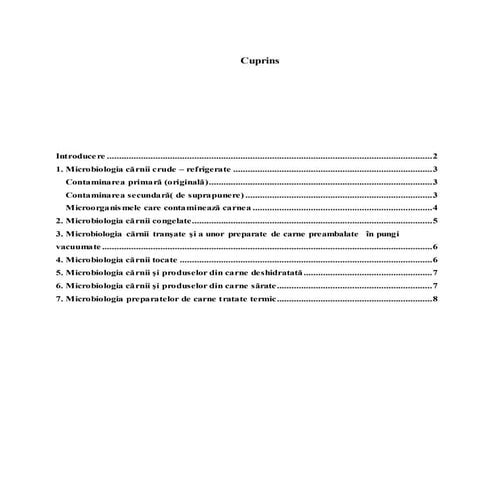 Microbiologia carnii | DOCX