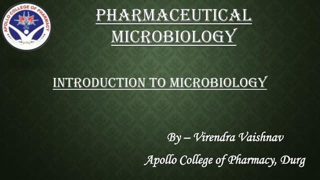 Microbiology unit 1 | PPTX