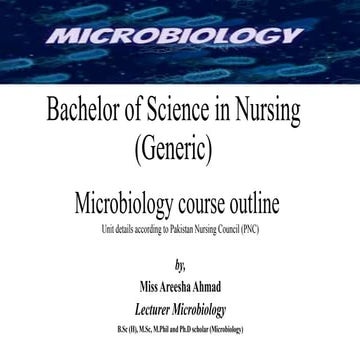 GBSN - Microbiology course outline | PPTX