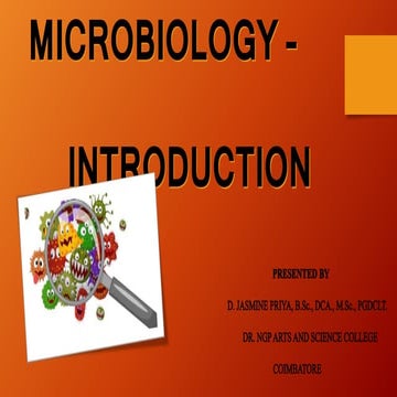 Lect. 1 introduction to general microbiology | PPT