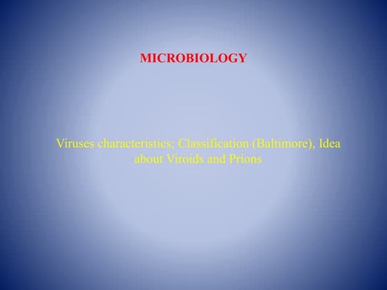 VIRUS- STRUCTURE AND CLASSIFICATION.pptx