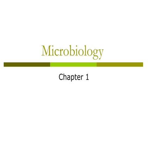 Microbiology ch 1 | PPT