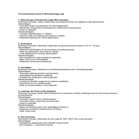 INSTRUMENTS USED IN MICROBIOLOGY LAB WITH PRINCIPLE AND.ppt