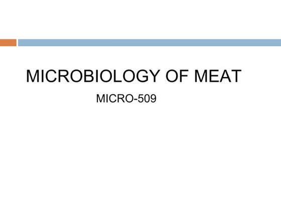 Spoilage of Meat and Meat products | PPT