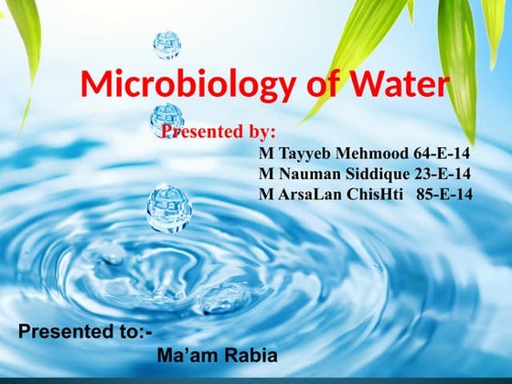 Microbiological examination of water2 | PPTX | Chemistry | Science