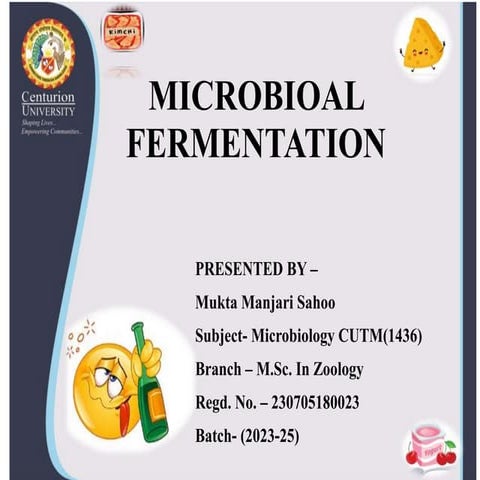 Microbial Fermentation Role In Bacteria Pptx
