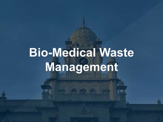 Bio-medical waste management | PPT