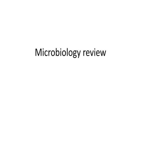 Microbiology review | PPTX