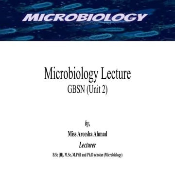 GBSN - Microbiology (Unit 2) Control of Microorganisms | PPTX