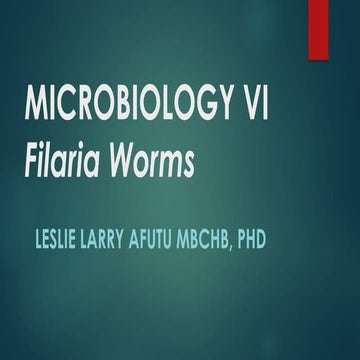 Classification of Microfilaria | DOCX