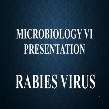 VIROLOGY - RABIES VIRUS | PPTX