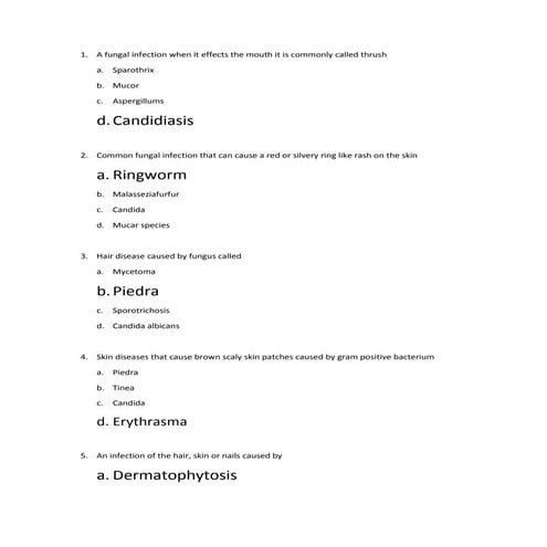 Microbio with key | DOC | Infectious Diseases | Diseases and Conditions