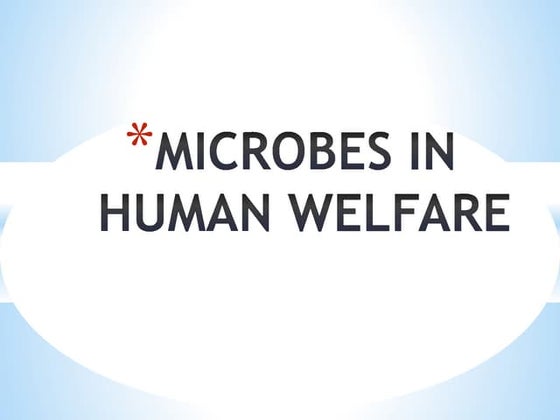 Microbes in Human Welfare PPT Class - 12 | PPTX