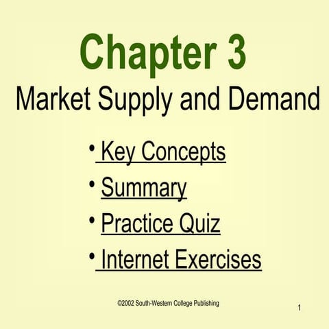 Micro Economics Chapter 03_Market Supply and Demand | PPT