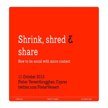 How to be social with micro content | PPT