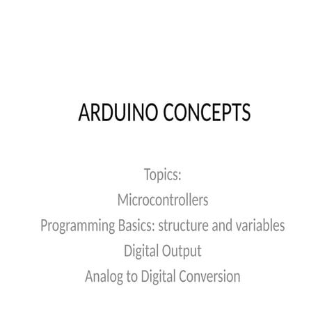 Comprehensive Introduction to Arduino Microcontrollers and Programming ...