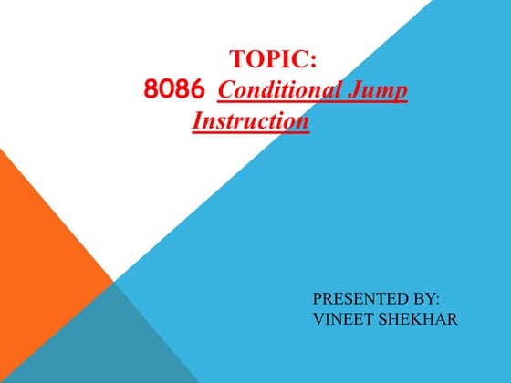 Jumps In Assembly Language Ppt