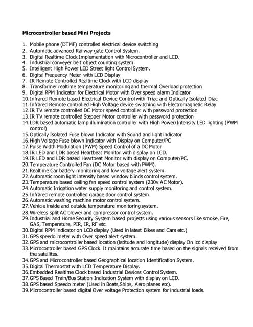 Arm based project_list | PDF