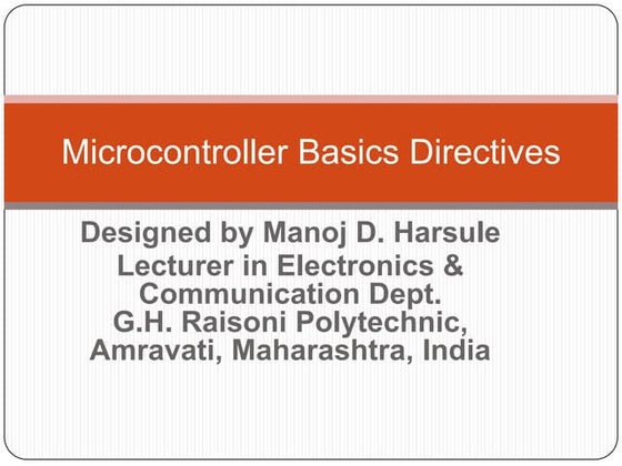 Assembler directives and basic steps ALP of 8086 | PPT Assembler directives and basic steps ALP of 8086 | PPT