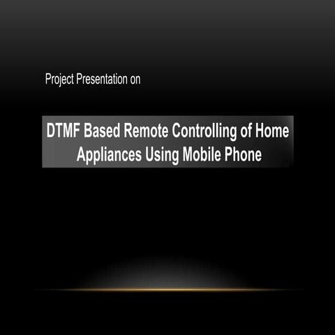Microcontroller Remote Controlling Project Pptx Home Appliances