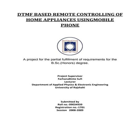 Microcontroller Remote Controlling Project Docx