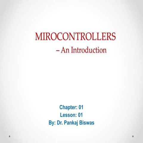 Microcontrollers An Introductionppt
