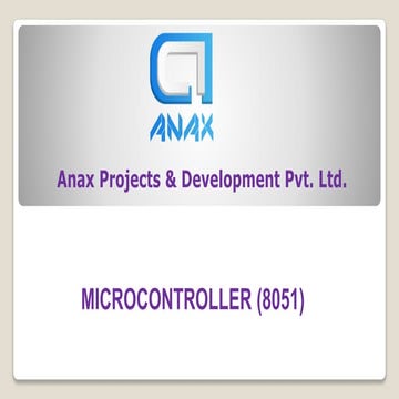 Microcontrollers by anax projects | PPTX