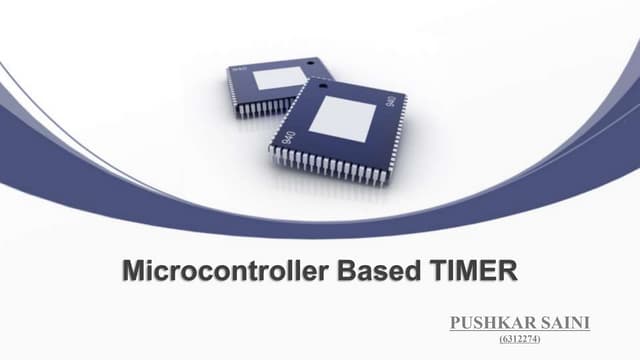 Microcontroller 8051 Timer 274 P Ppt