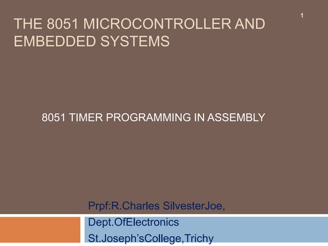 Microcontroller Timersppt Programming Languages Computing