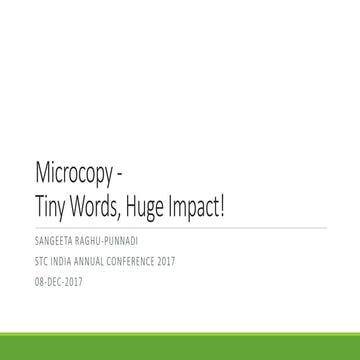 Microcopy - Tiny Words, Huge Impact! | PDF