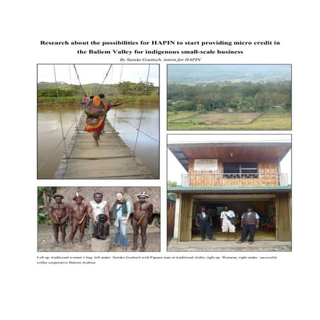 Micro credit in wamena report by sietske goettsch | PDF