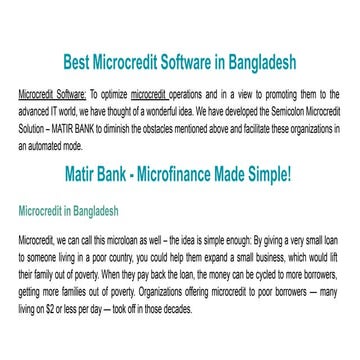 Micro Credit Software | PDF